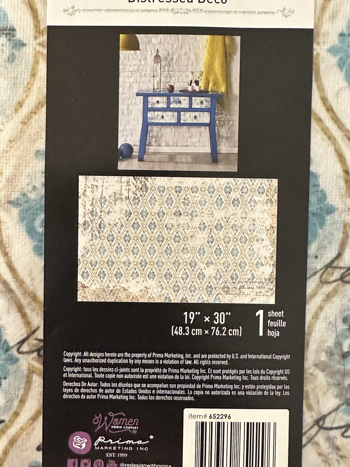 New Re-Design With Prima DISTRESSED DECO Decoupage Decor Tissue Paper ...