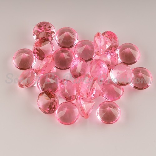 Acrylic Diamond Table Decoration Scatters 19mm Light Pink Clear | eBay ...