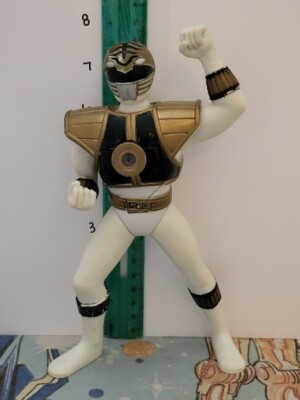 BANDAI VTG 1995 POWER RANGERS WHITE RANGER 8'' PROJECTOR ACTION FIGURE ...