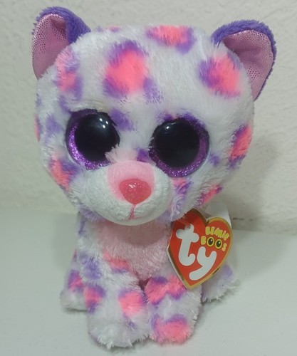 Ty Beanie Boos SERENA the Snow Leopard 6 " Justice Exclusive pink ...