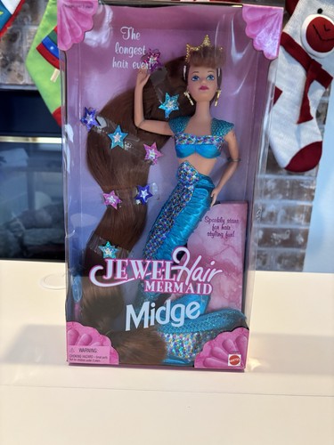Jewel Hair Mermaid Midge Barbie Doll 1995 Vintage Longest Hair Redhead ...