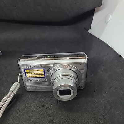 Sony Cyber-shot DSC-S980 SteadyShot 12.1MP Digital Silver Camera - No ...