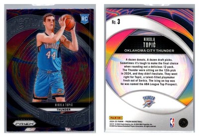 Nikola Topic RC 2024-25 Panini Prizm Instant Impact OKC Thunder | eBay