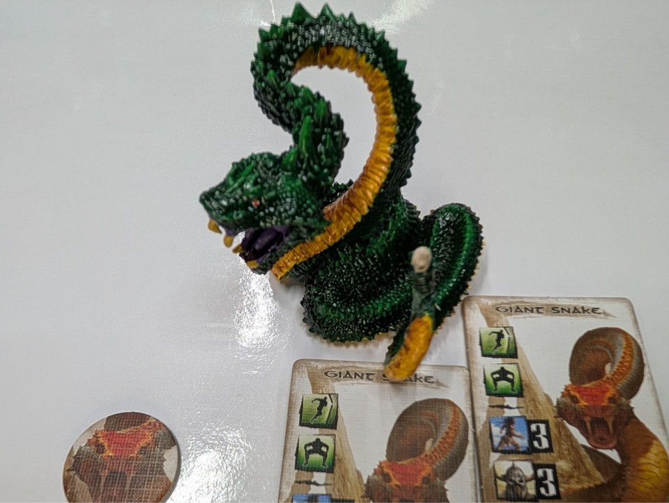 Conan: The Board Game GIANT SNAKE Mini with Tiles & Token PAINTED | eBay