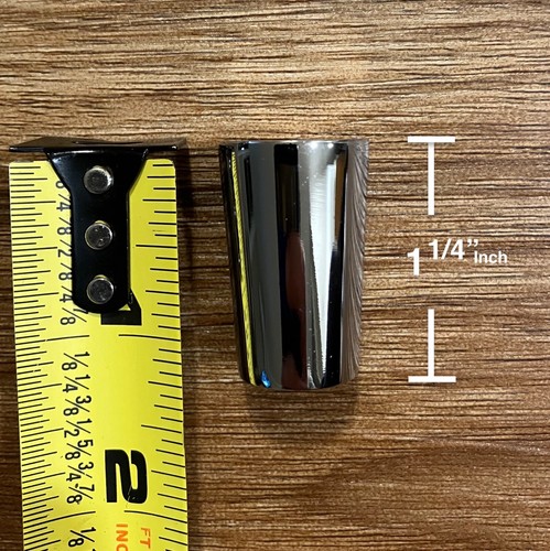 5 Pack Beer Tap Ferrule 3/8" Threaded Tapered Bottom Chrome Silver ...