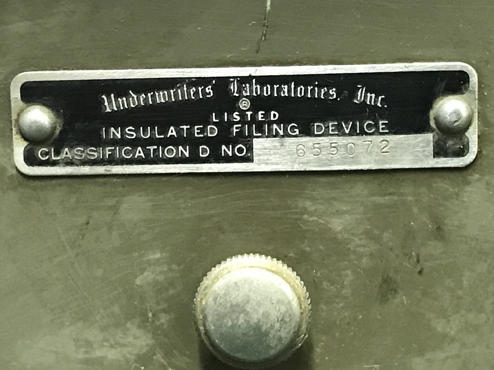 Underwriters Laboratories Inc. Insulated 2 Drawer Filing Cabinet ...