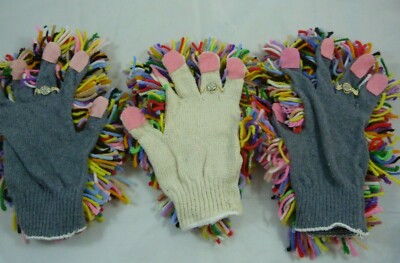 Vintage Handmade Yarn Dusting Mitt Cleaning Dusting Glove Dust Mitten ...