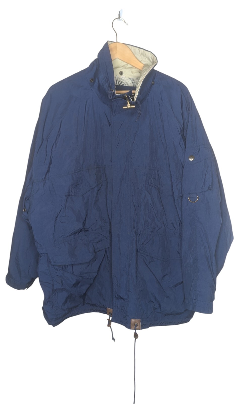 Vintage Mighty Mac Compass Map Design Men's XL Blue Z… - Gem