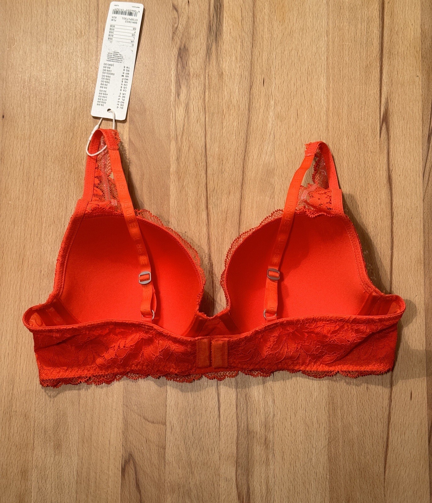 Neu Esprit BH Mit Spitze Verstellbare Träger 80B Orange Rot | eBay.de