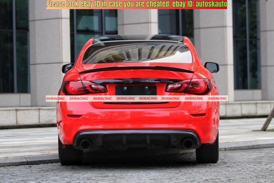 Fits For INFINITI Q70 Q70L 2015-2019 Rear Trunk Lip Wing Spoiler Carbon ...
