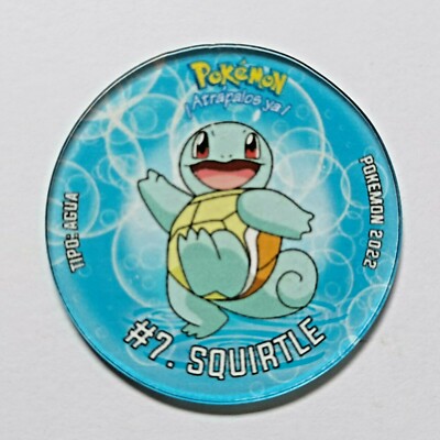 TAZO POKEMON Acrylic #007 SQUIRTLE 2022 Kanto PERU South America Pogs ...
