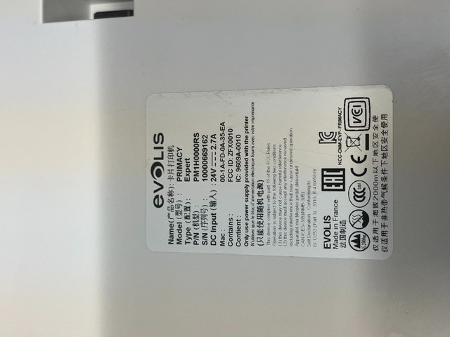 Evolis Primacy Expert Touch LCD Badge ID Color Card Printer PM1H0000RS ...