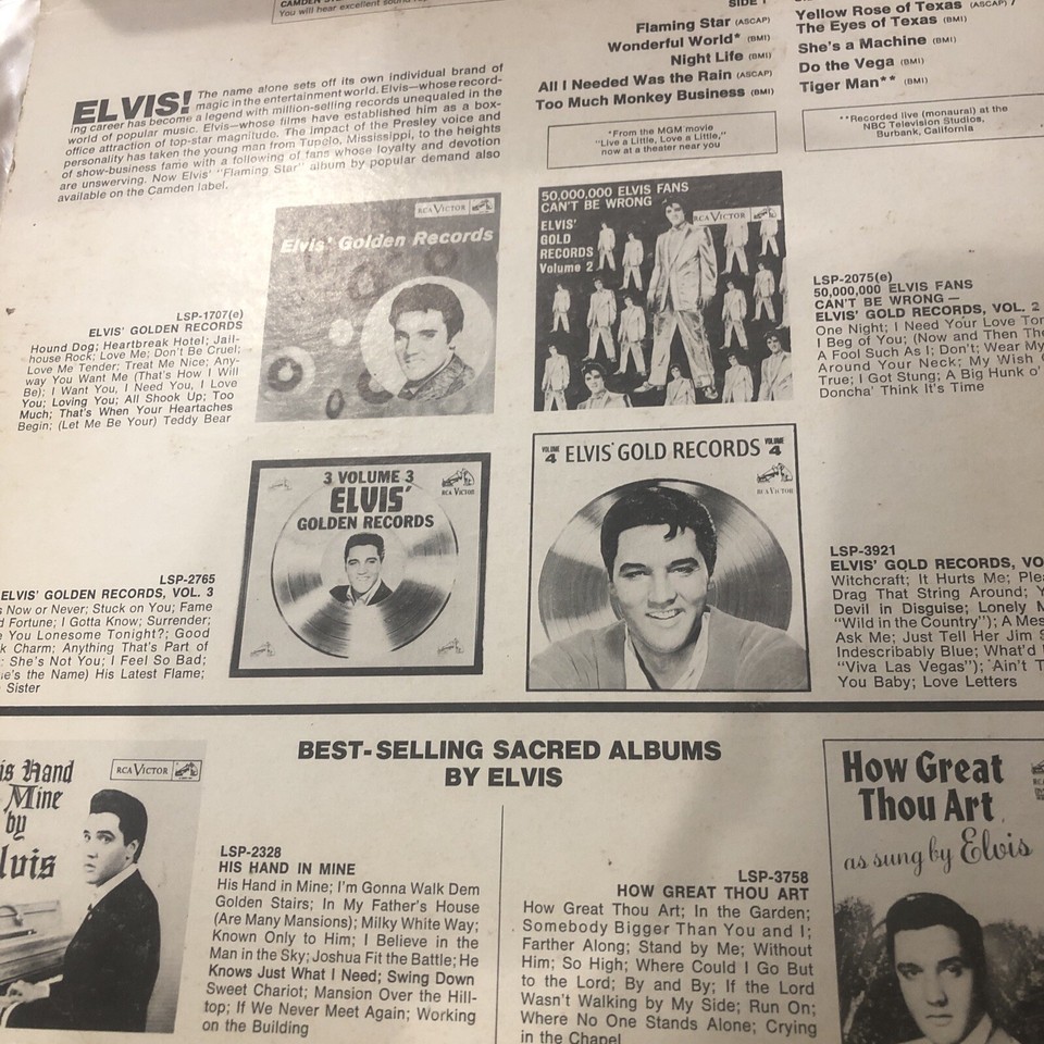 Elvis Presley Autographed LP Record Cover Comes With COA | eBay