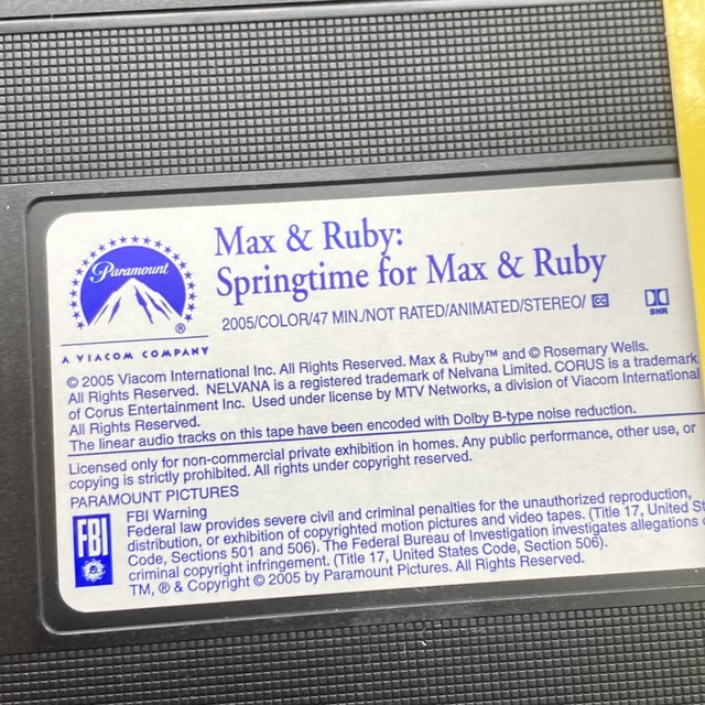 Max and Ruby - Springtime for Max and Ruby (VHS, 2005) for sale online ...