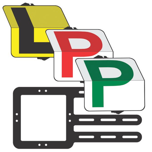 Learner &Provisional Drivers "Eureka" Pack L/Red/Green P Plate - Clip ...