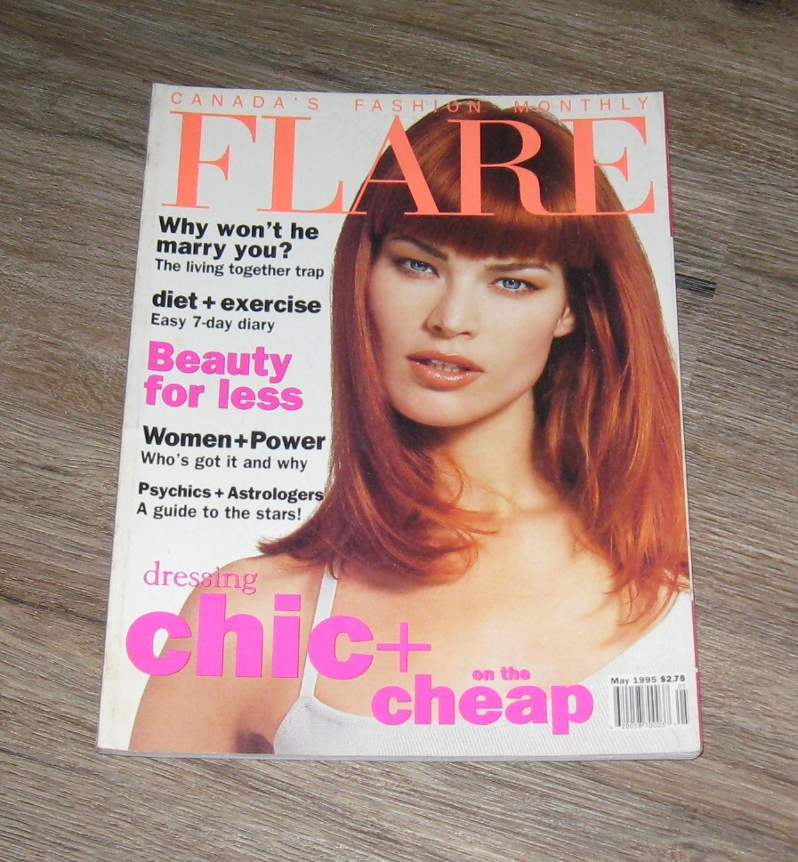 FLARE Canada's Fashion 1995 magazine Meghan Douglas COVER photo Laurie ...
