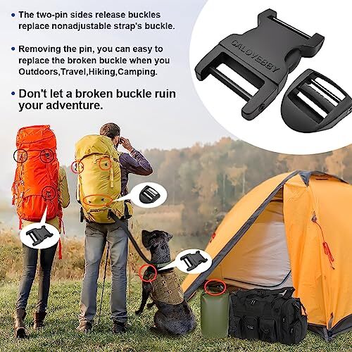 Field Repair Buckles for Straps 1Inch, Quick Side Release Adjustable ...