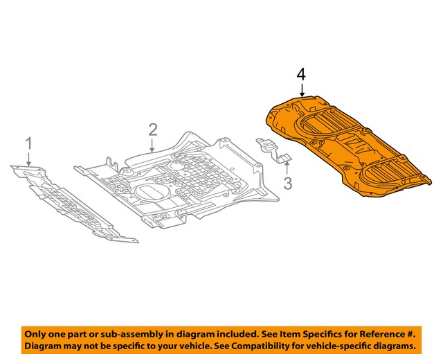 MERCEDES OEM 13-16 GL550 Splash Shields-Rear Shield 1665200523 | eBay