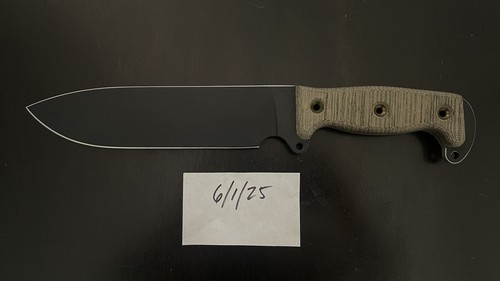 Vintage Busse Combat SHSH II .27" Flat Black Blade w/ Micarta Handles ...