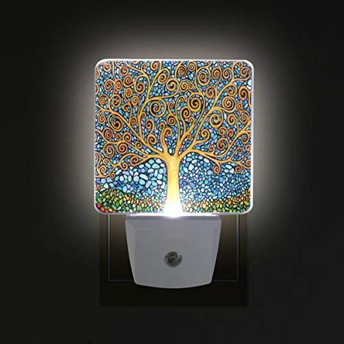 Tree Night Lights Plug into Wall,2 PC Plug-in LED Night flower nigth ...