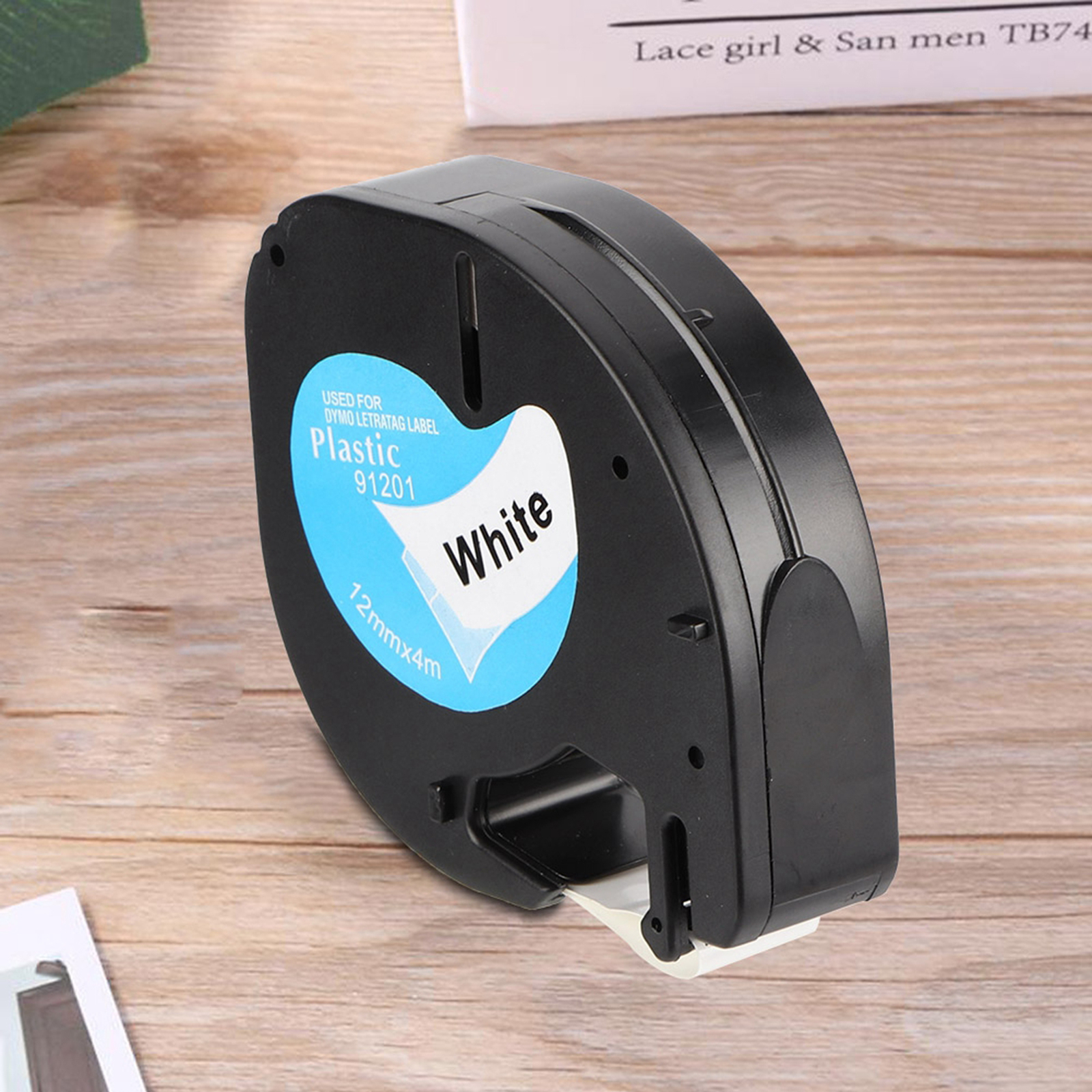 10PCS Black On White Label Strip Tape For Dymo 91331 Letratag LT-100H ...