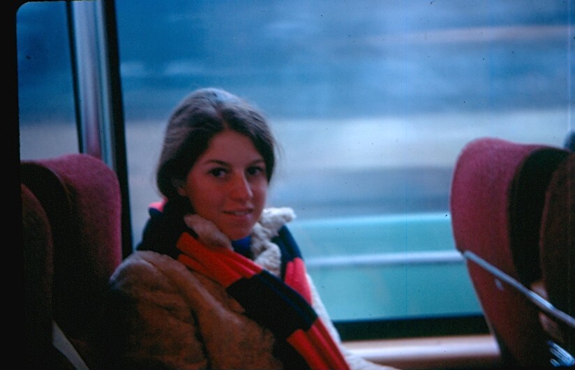 4 vtg 35mm slides 1968 people bus sitting inside bus or trolley England ...