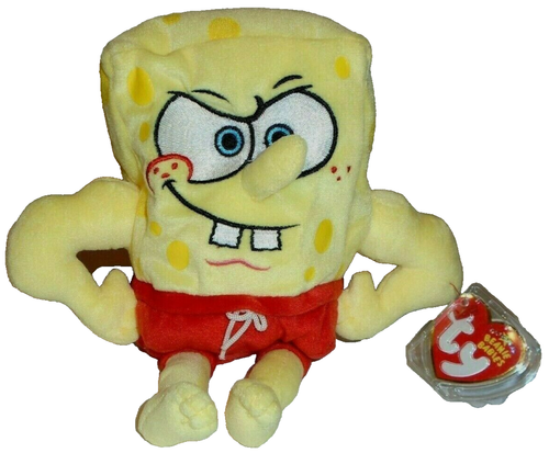 Ty Beanie Baby MUSCLEBOB BUFFPANTS (Spongebob Squarepants) NEW MWMTs ...