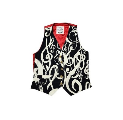 Vintage 80s 90s Rare Moschino Cheap And Chic Musical Notes Print Vest ...