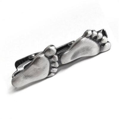 ISHOKUYA Unique Tie pin Tie clip Tie bar Foot Feet Sole Brass Metalic ...
