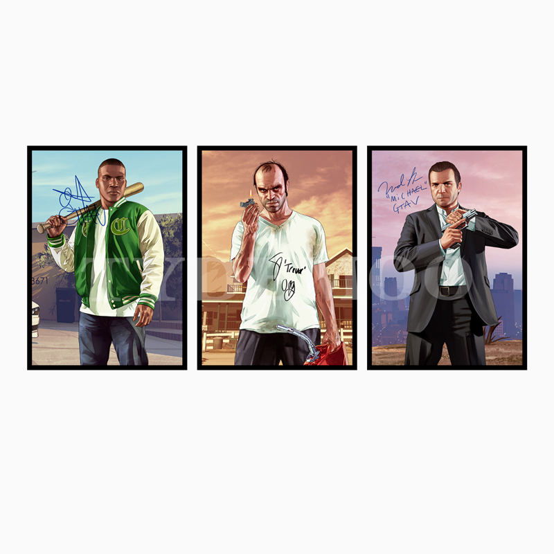 Gta 5 ポスター Grand Theft Auto V GTA 5 A2 Promotional Poster #2