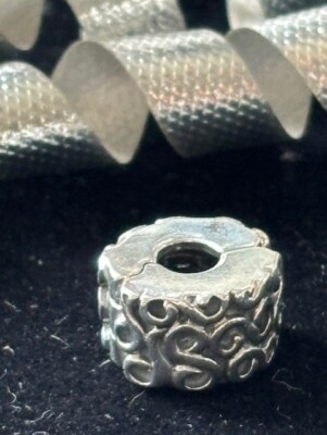 Authentic Pandora Charm Swirl Clip 925 Sterling Silver 790338 | eBay