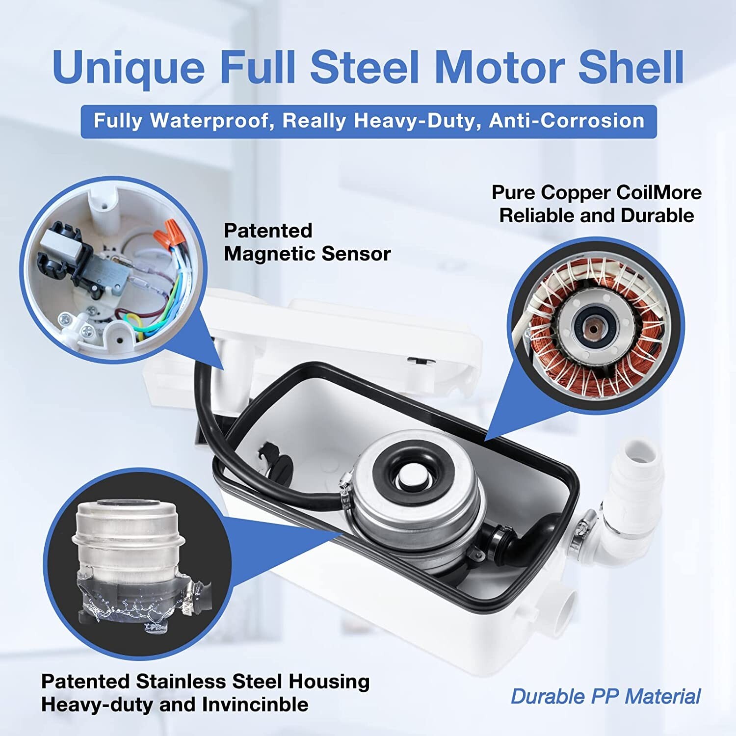 FAVORCOOL 300W Sink Sewerage Sump Pump Waste Water Disposal No Toilet ...