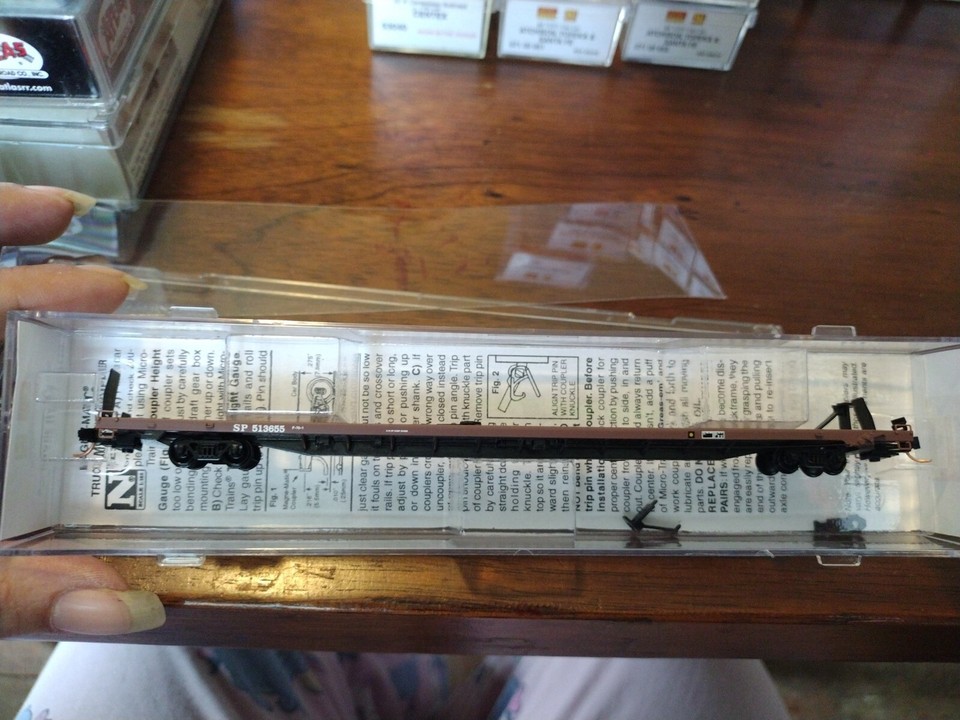 N Scale Micro Trains 89' TOFC Flat Car Southern Pacific 07100561 ...