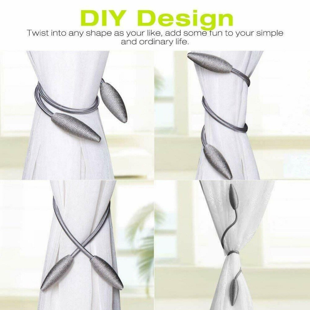 2PCS iron curtain tie back bath curtain tie back Tie Belt Window tassel ...