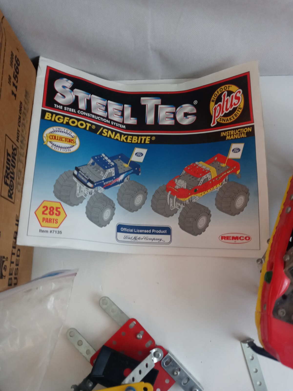 1995 REMCO Steel Tec BIGFOOT & SNAKEBITE Monster Trucks #7135 For Parts ...