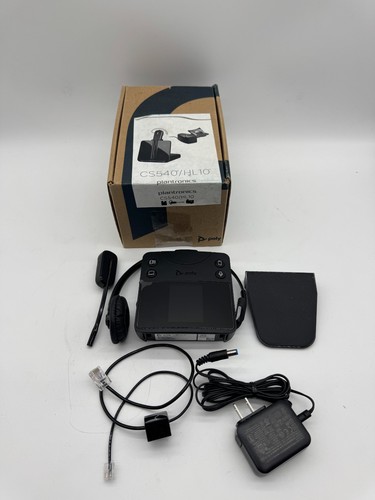 Poly Plantronics CS540/HL10 Extra Density Convertible Black TAA Headset ...