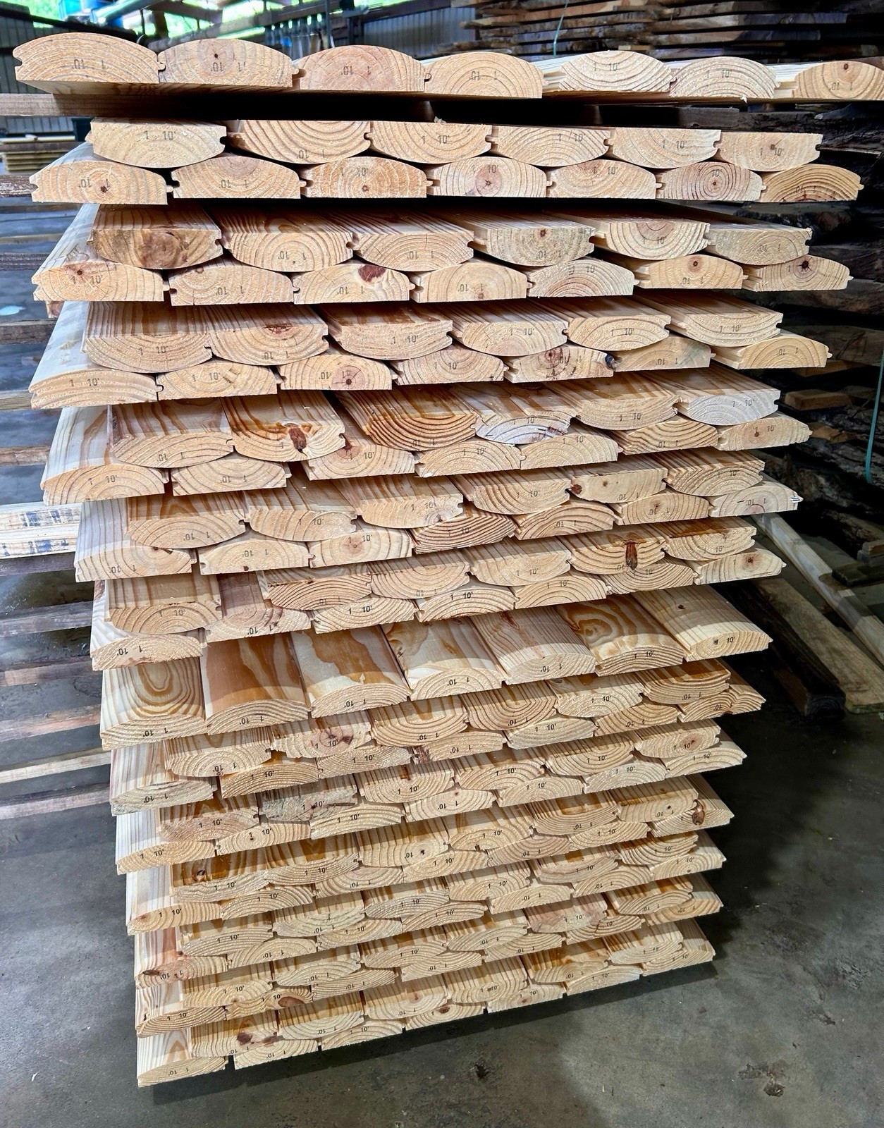 Pine Log Cabin Siding 2x6 T&G “FREE SAMPLE” Southern Yellow Knotty Pine ...