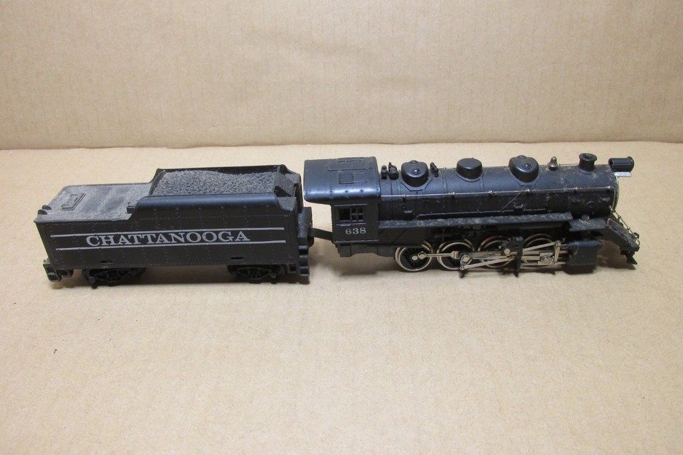 HO SCALE TYCO CHATTANOOGA 0-8-0 STEAM LOCOMOTIVE #638 w/ TENDER - DUMMY ...