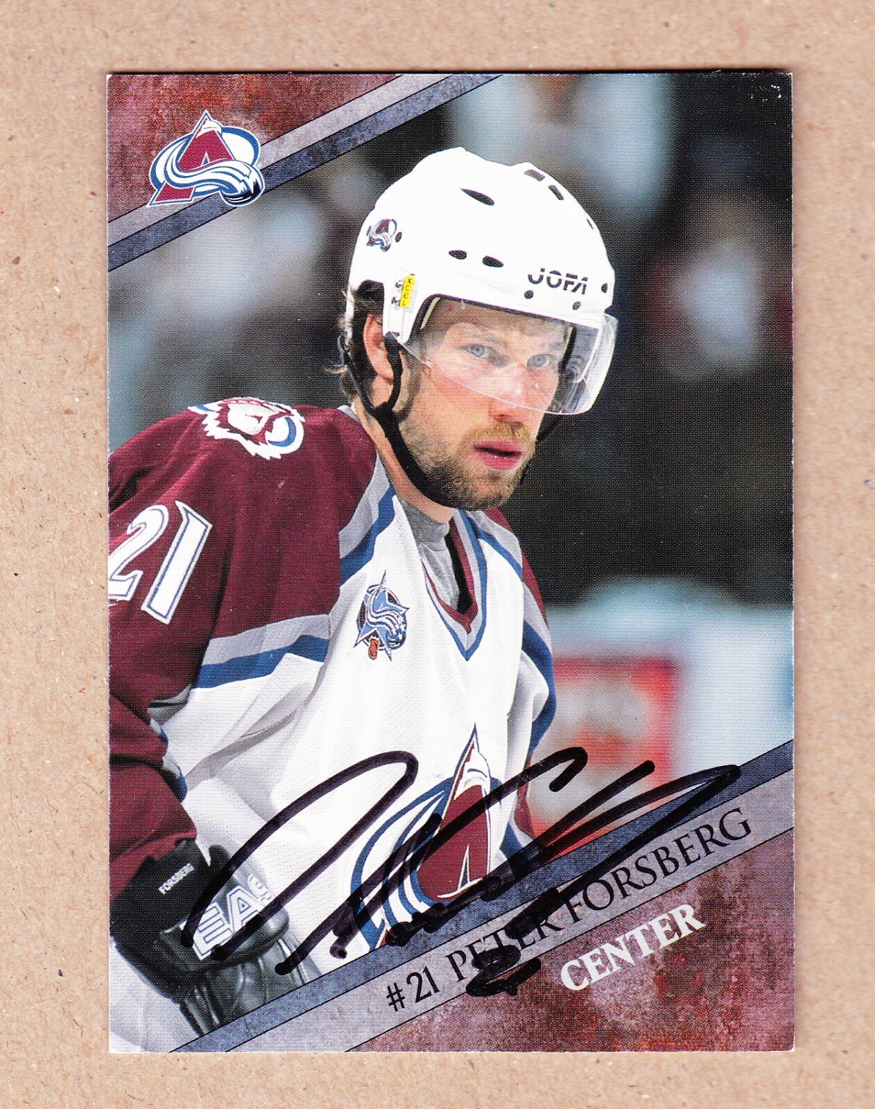 Peter Forsberg signed Colorado Avalanche Team postcard #1 | eBay