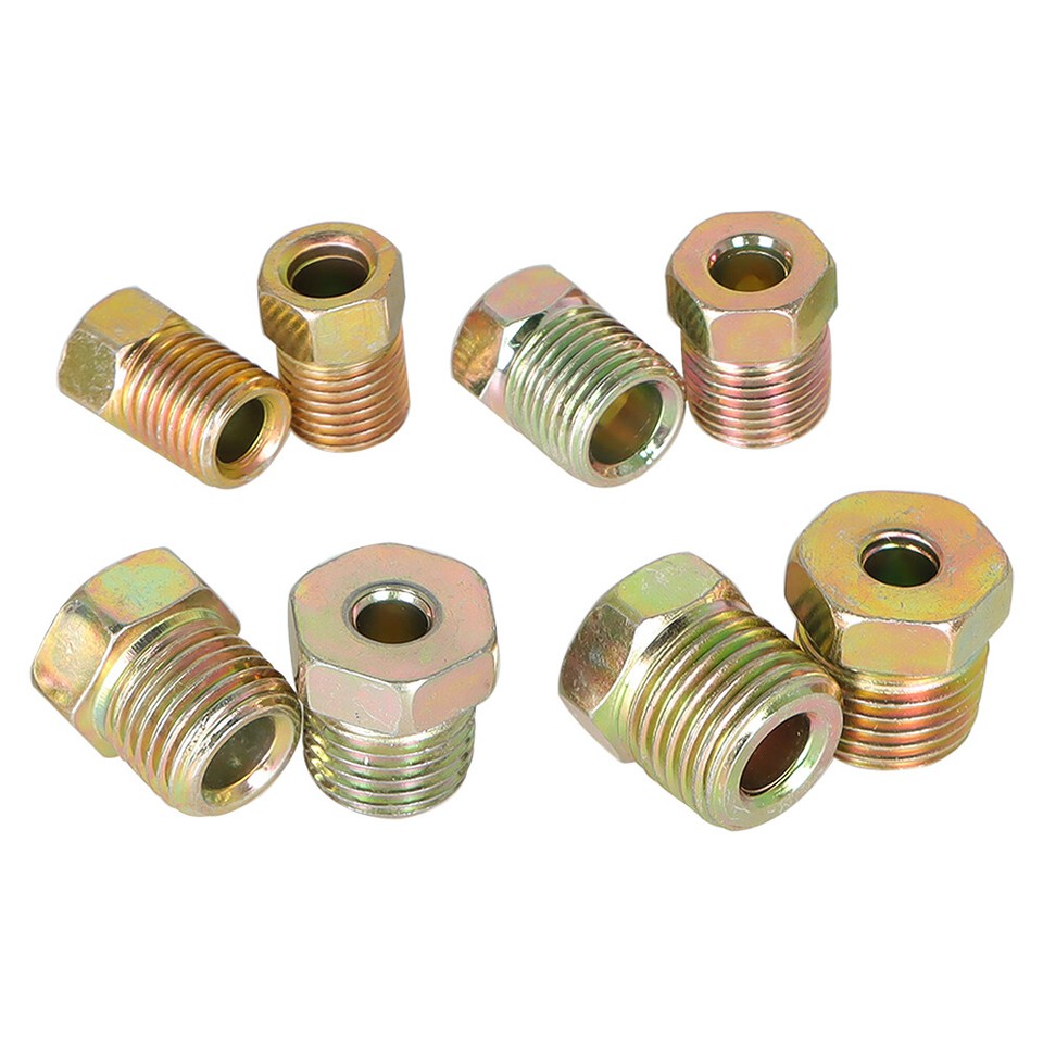 35Pcs 3/16 & 1/4 Tube Brake Line Tubing Fitting Nuts Kit For Inverted ...