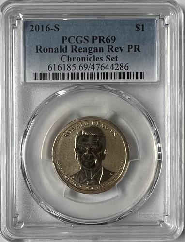 2016 S Ronald Reagan Reverse Proof Dollar PCGS PR69, Coin & Chronicles ...
