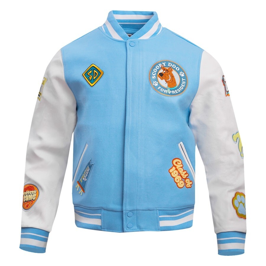 Freeze Max Scooby-Doo Blue Team Scooby Doo Full-Zip Varsity Jacket Size ...