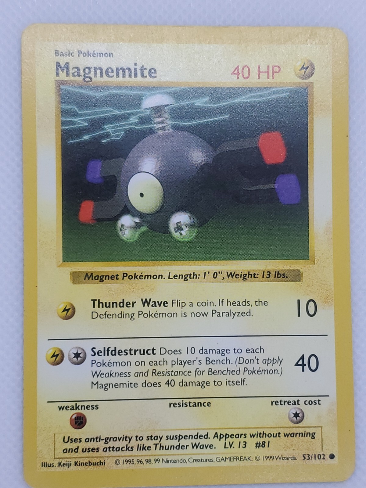 Pokémon TCG Magnemite Base Set 53/102 Regular Shadowless Common | eBay