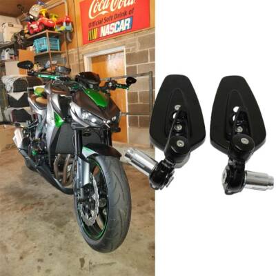 For Kawasaki Z900 Z1000 Motorcycle 7/8'' Handle Bar End Rear View Side ...