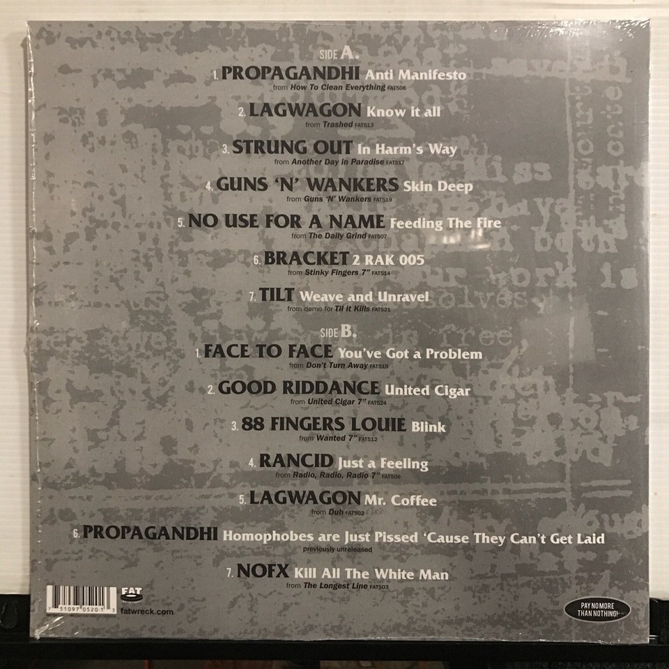 Fat Music For Fat People LP 2022 Fat Wreck Chords – FAT520-1 [Sealed ...