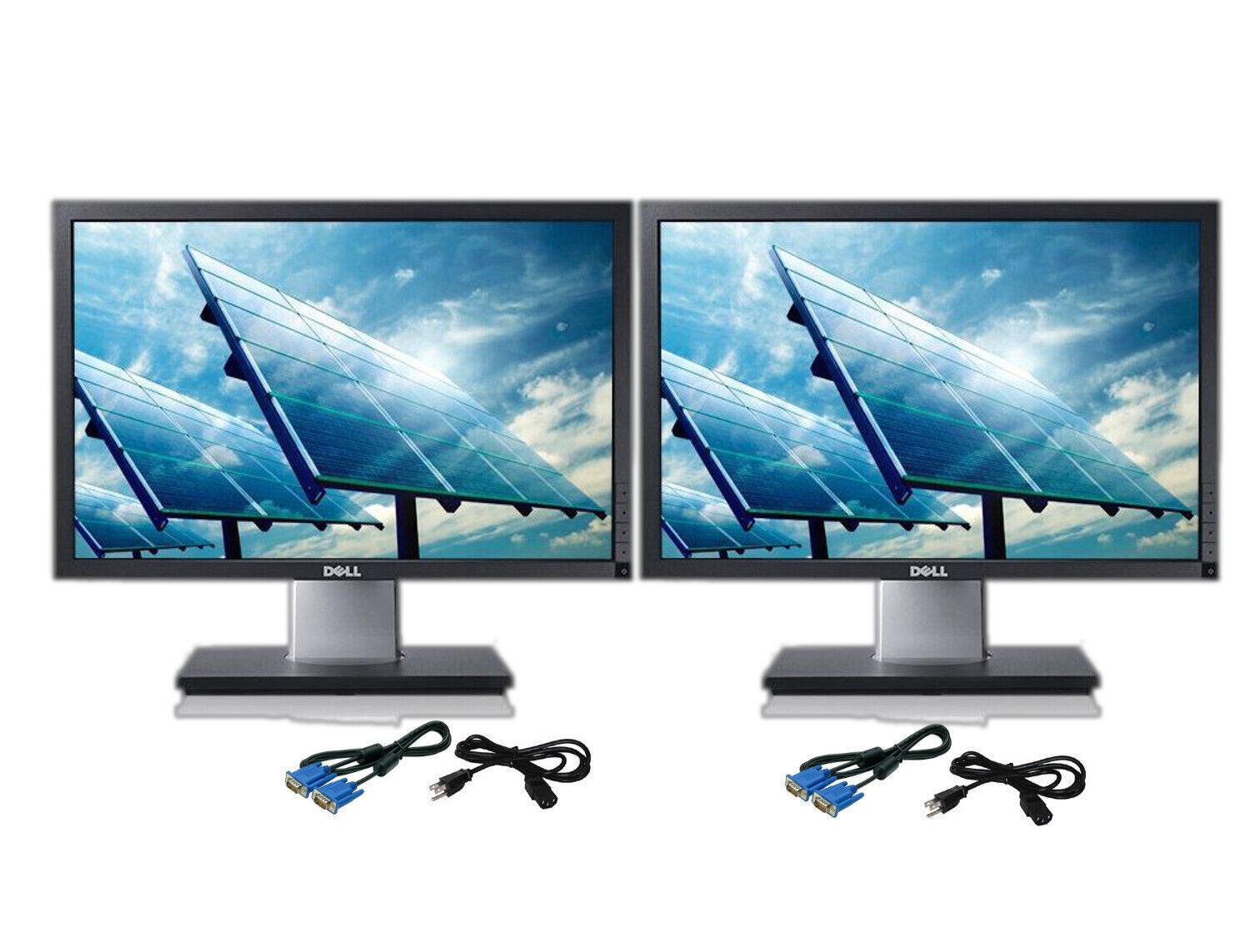 HP/Dell/Samsung 20" PAIR Matching DUAL FULL LCD LED Gaming GRADE A 2 ...
