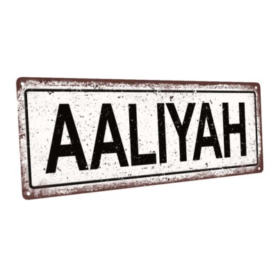 Aaliyah Metal Sign; Wall Decor for Kids Room or Nursery | eBay