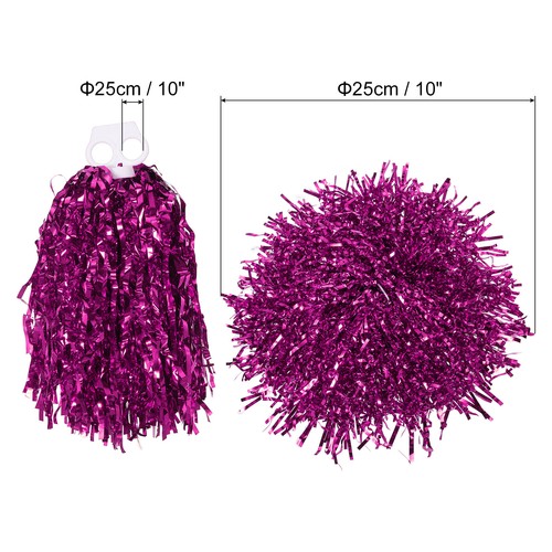 Cheerleading Pom Poms with Finger Holes, 12 Pack Cheering Hand Flower ...
