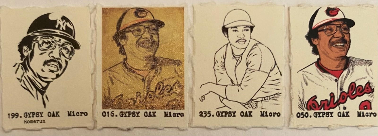 (4) REGGIE JACKSON Orioles Rare Gypsy Oak Micro Gumball Machine ...
