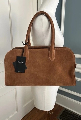 Claudia Firenze Margaux Style Suede Camel Hand Bag Purse Medium Size ...